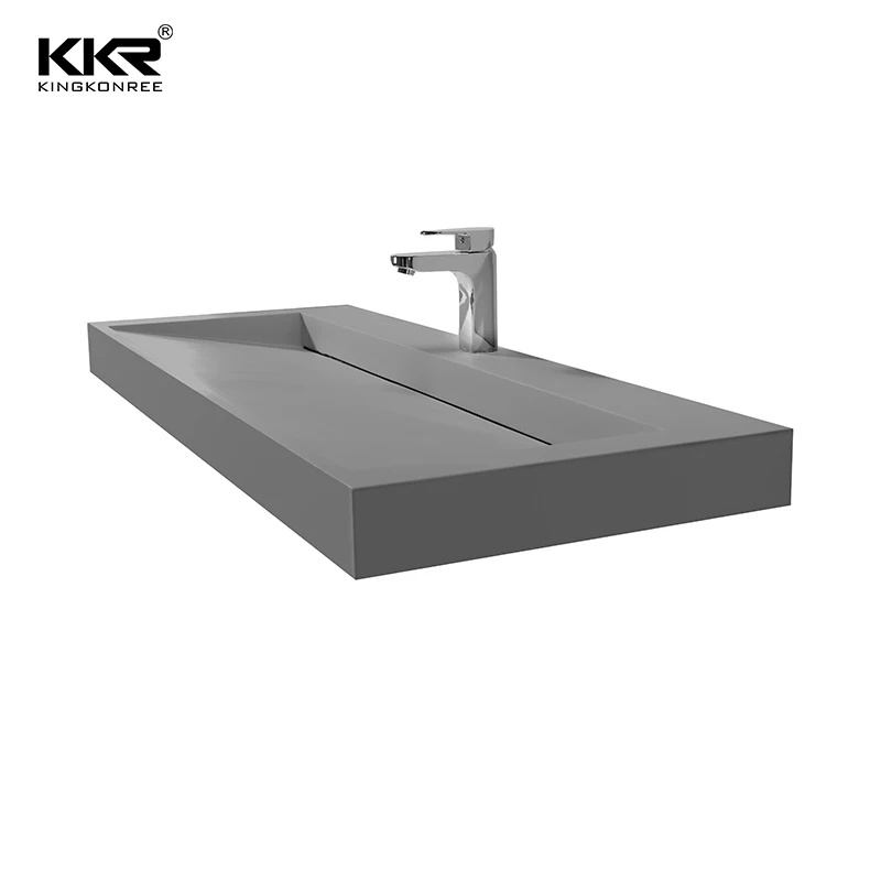 Solid Surface Long Narrow Bathroom Basin - Buy Bathroom Basin,Long ...