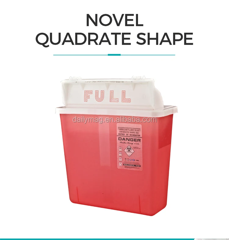 5 Quart Wall Mount Medical Sharps Container 4.6l - Buy Sharps Container ...