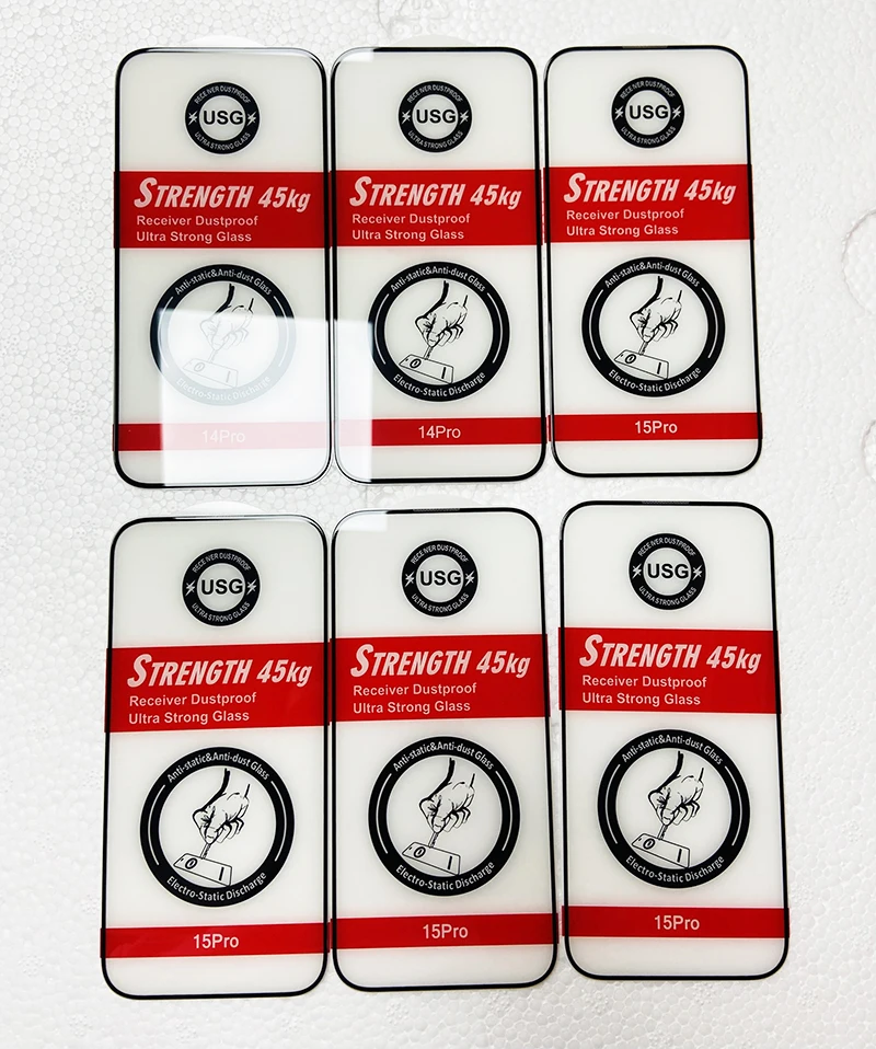 ESD Anti Shock Strength 45KG Glass Protector for Iphone