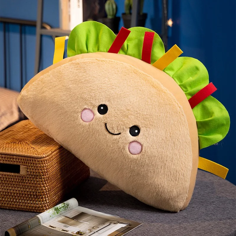 French Fries Pizza Plush Toys Cute Foodie Snacks Throw Pillows Creative ...