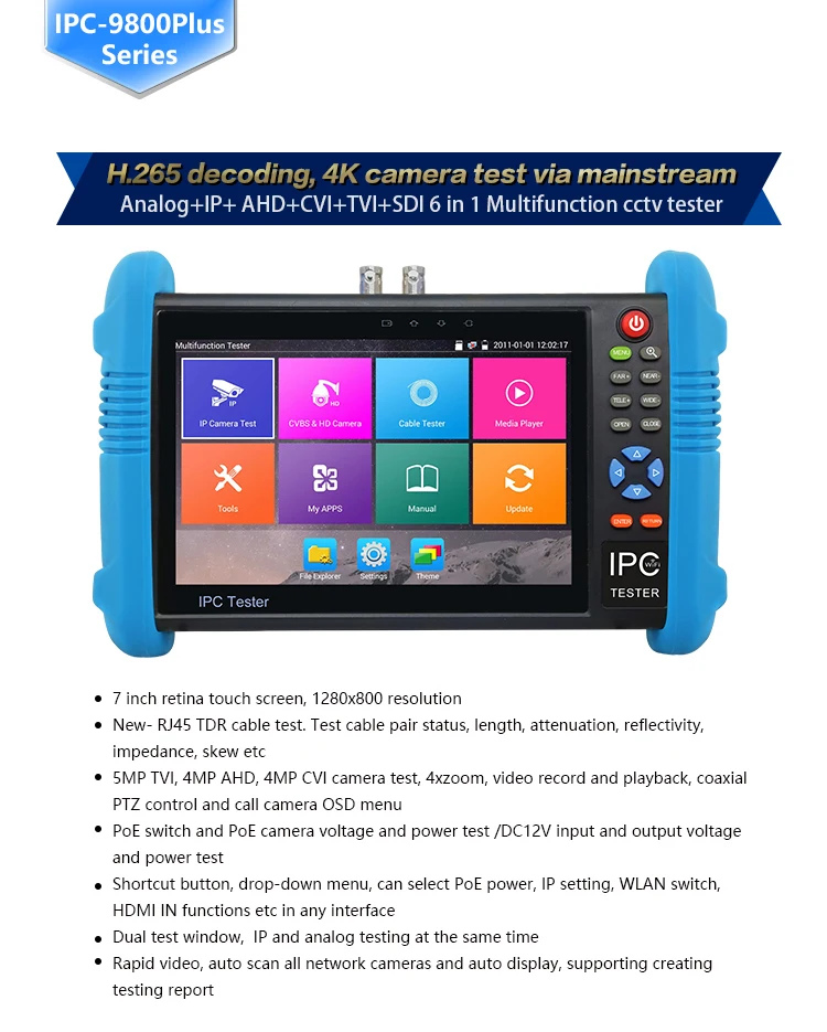 IPC-9800 Plus - All in One Full HD IP Camera & Cable Tester