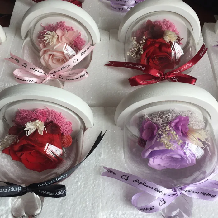 Small Rose Glass Balls With Natural Preserved Rose Inside - Buy Mini ...
