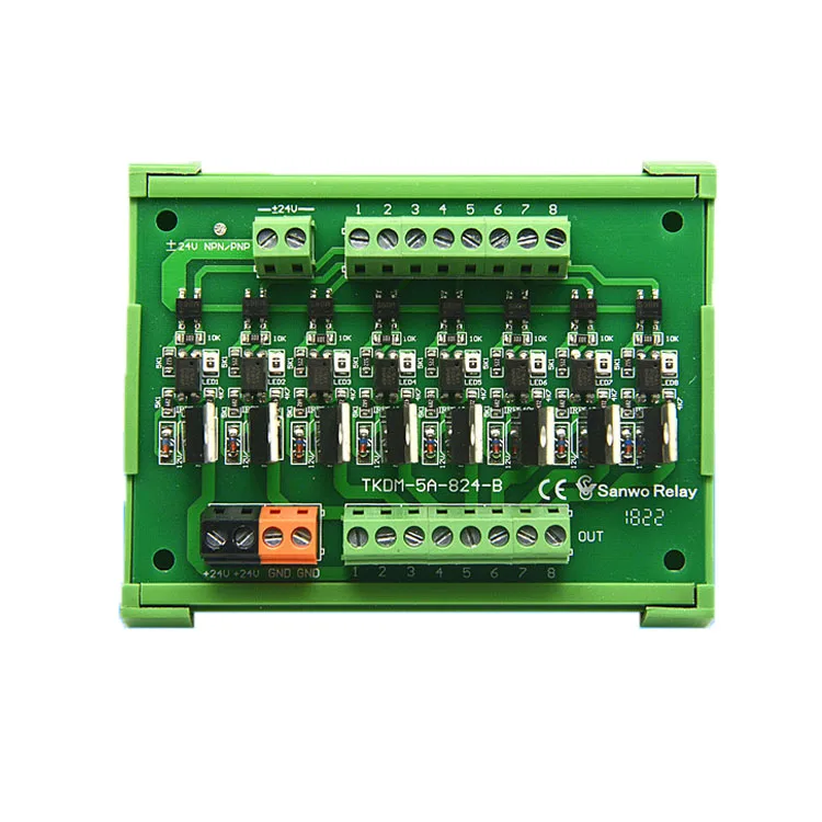 8-channel Transistor Output Relay Module for Circuit Protection