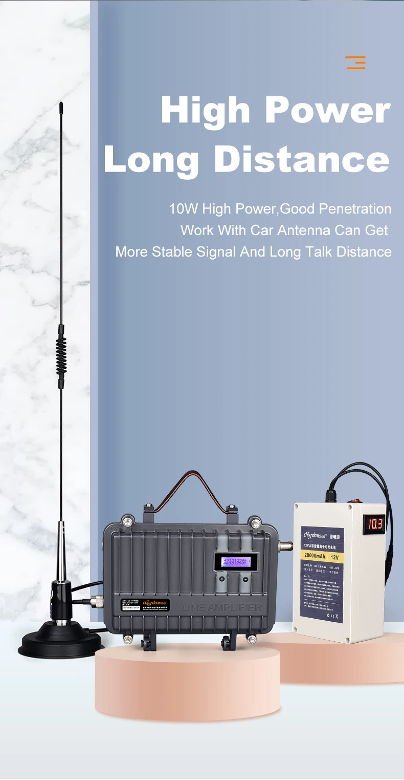 Chierda Wireless Mini Repeater 10-15km Long Distance Security Walkie ...