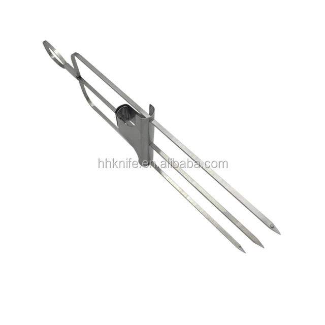 Stainless Steel BBQ Skewers with Lock & Slide Feature
