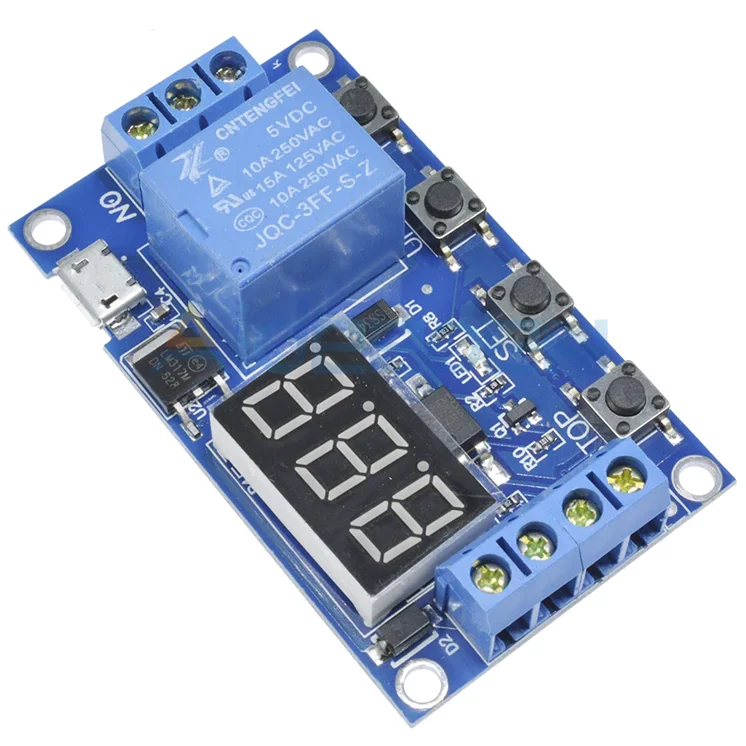 Dc 5v 12v 24v Led Light Digital Time Delay Relay Module,Trigger Cycle Timer Delay Switch Circuit ...