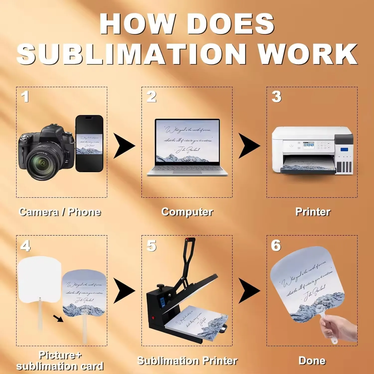 Sublimation Fan - Double-Sided PET Plastic Graduation Gift