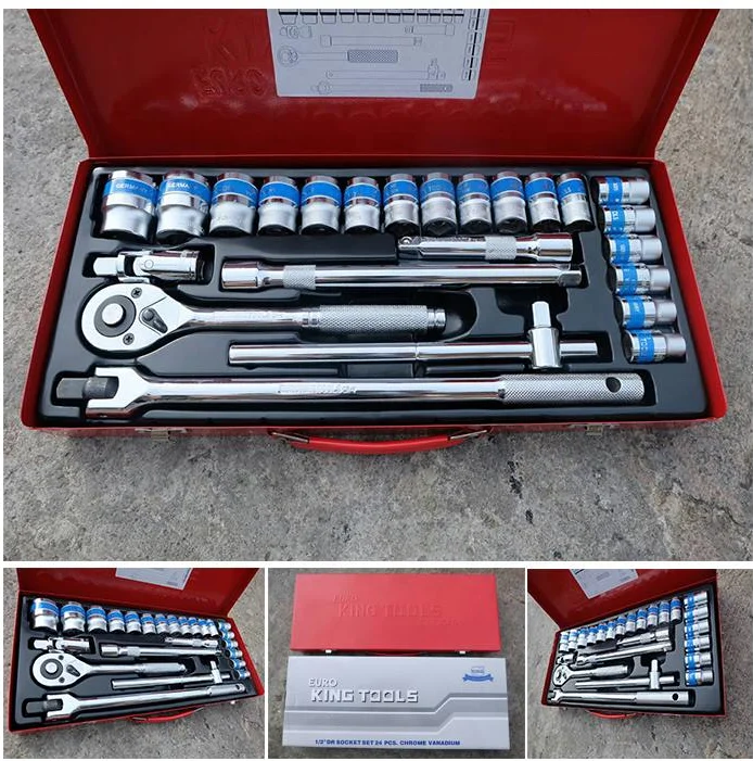 24 Pcs Metric 1/2" Drive 6 Point Sockets Set - Buy Socket Set,1/2 ...