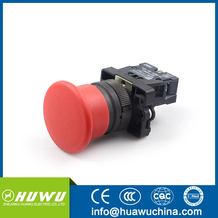 Mushroom Head Emergency Stop - 22mm Push Button Switch