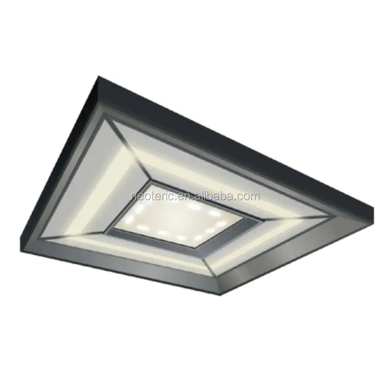 Luxury Elevator Cabin Ceiling Top Light Panel - Acrylic & Mirror