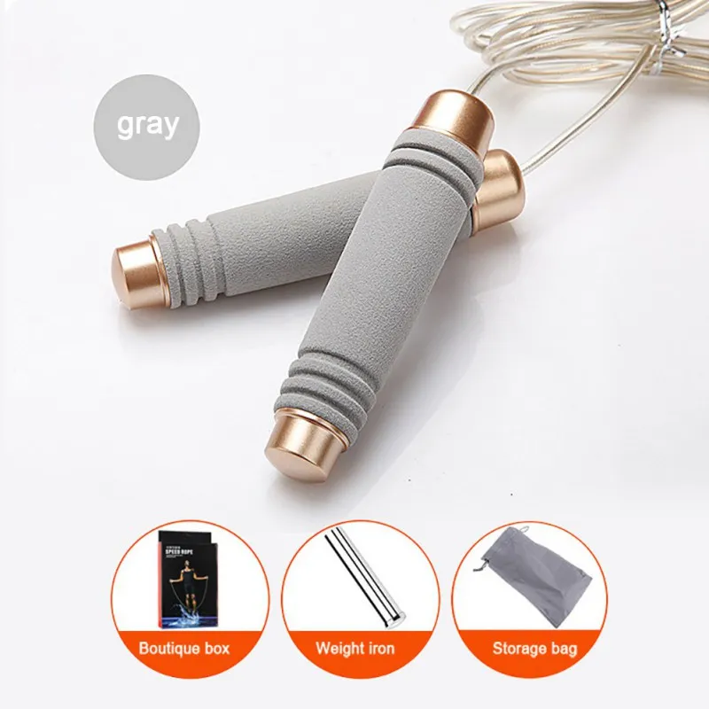 Professional Jump Rope Skip Speed Weighted Jump Ropes Anti-slip Foam ...