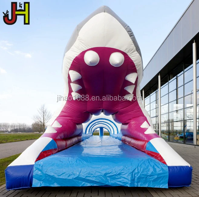 Large Inflatable Shark Belly Slide Inflatable Slip N Slide Shark Water ...