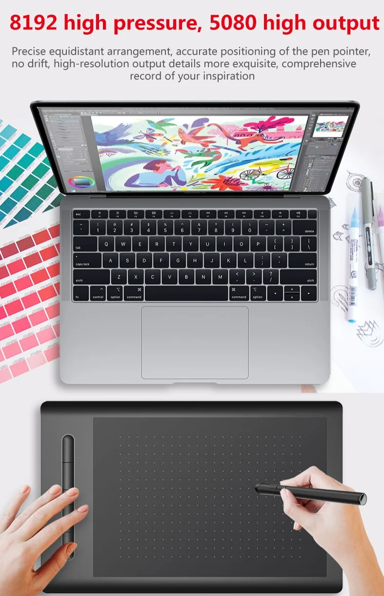 LetSketch WP9628 Digital Graphics Drawing Tablet - 8192 Levels Pressure ...