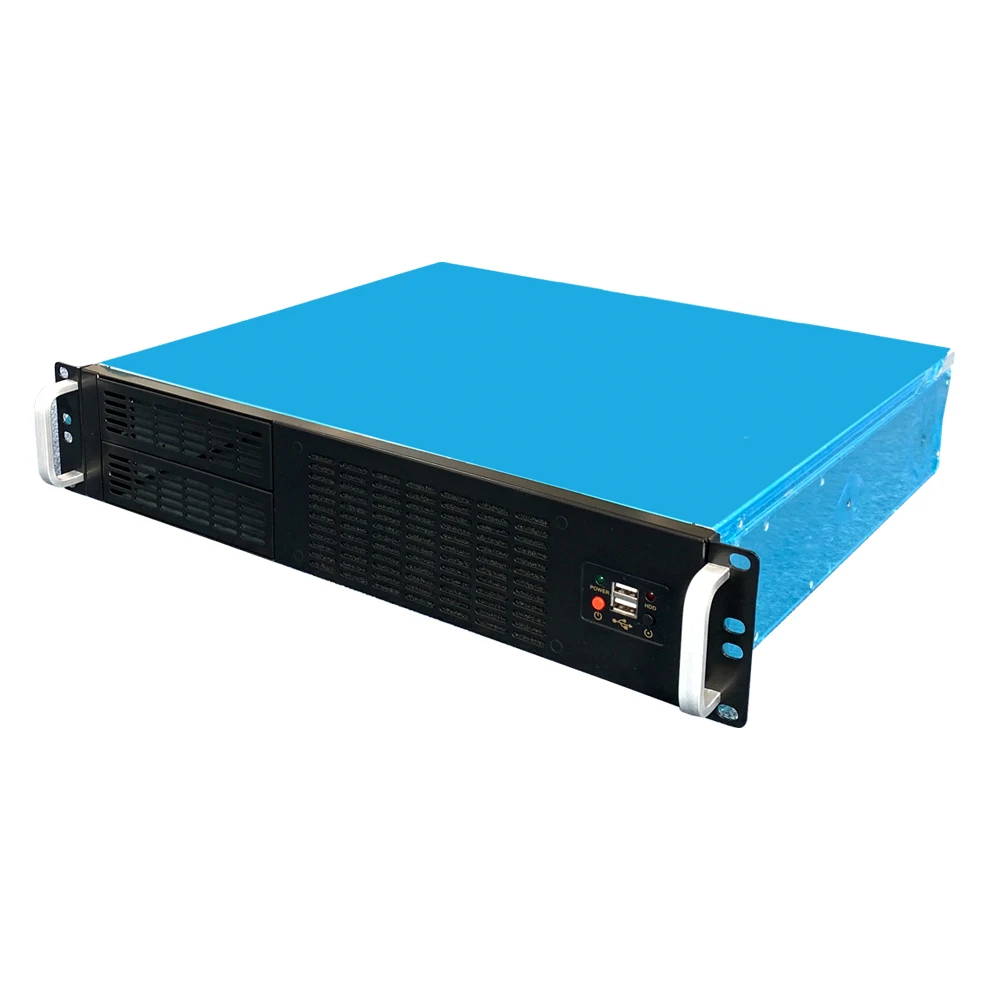 2U Short Server Case - 19inch Rackmount Chassis with 2HDD
