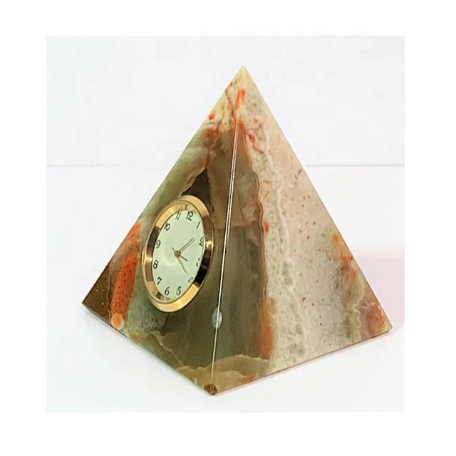 Perfect Quality Onyx Marble Pyramid Clock For Office - Buy Pyramid ...