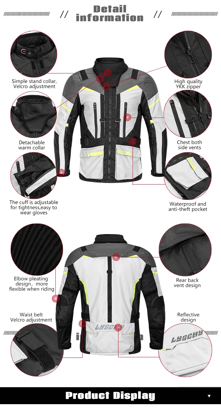 New Arrival Men Motorcycle Adventure Long Touring Jacket Windproof ...