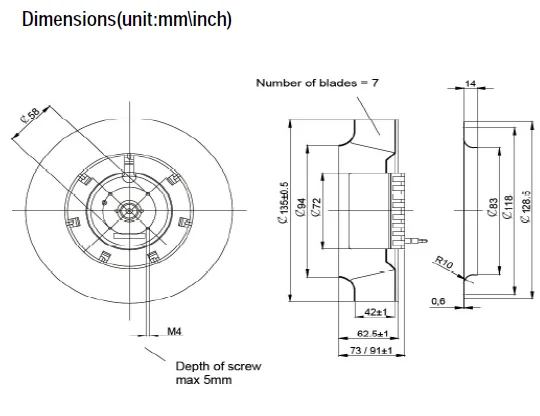 TOPFAN 4000RPM 133*91mm 24V 12V 48V CPU Fans FG PWM 4 Wires IP68