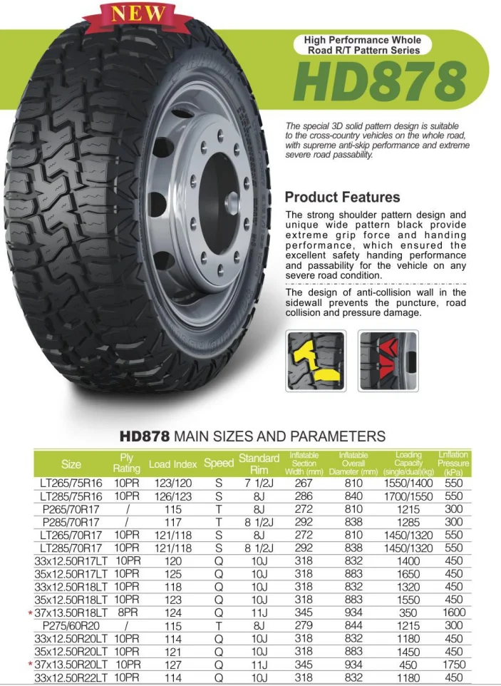 Haida Mt Mud Tires Lt265/75r16 10pr Hd878 123/120s Lt 265 75 R16 Rt ...