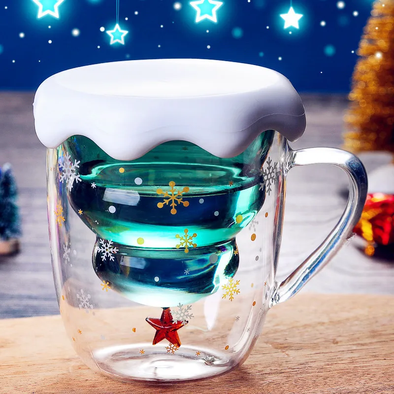 Manufacture New Design Double Wall 3d Mugs Snow Globe Coffee Mug Merry ...
