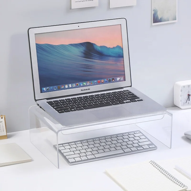 Transparent Computer Heightening Frame Acrylic Laptop Stand Acrylic ...