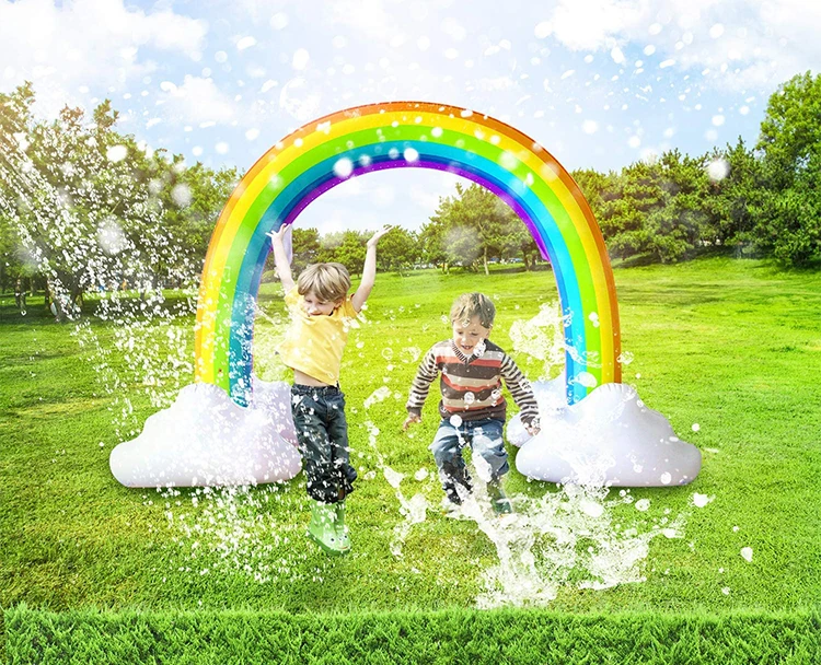 Factory Customized PVC Inflatable Rainbow Arch Yard Summer Sprinkler ...