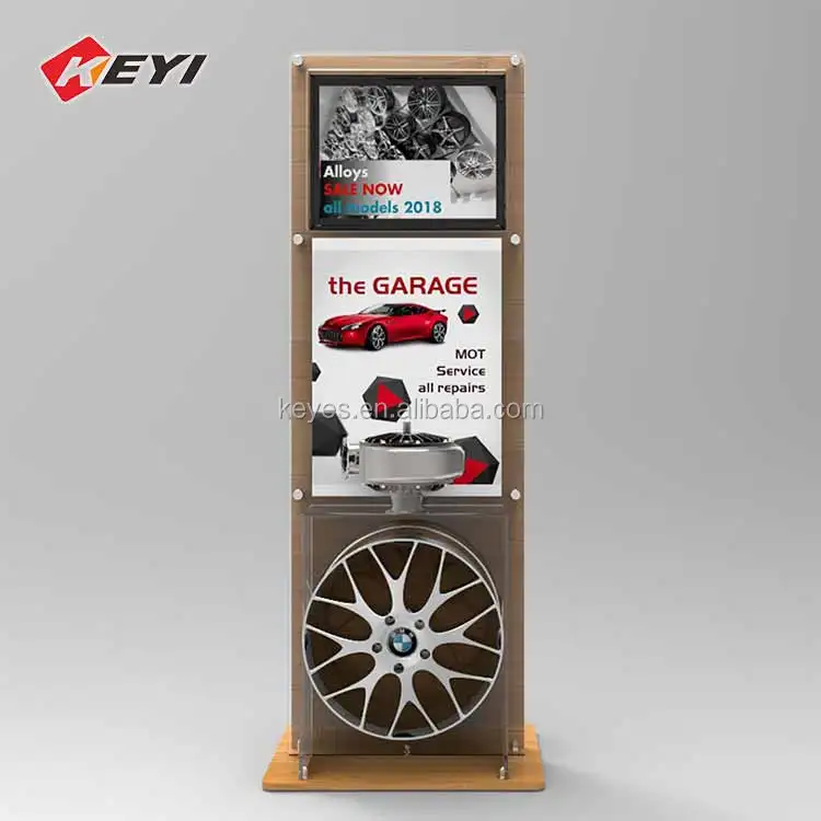 Customized Wheel Rim Display Racks for Car Showrooms