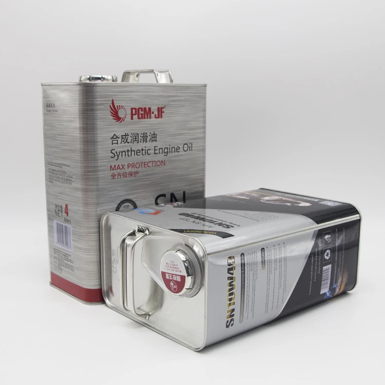 4L Metal Oblong Tin Can - Ideal for Paint & Oil Storage