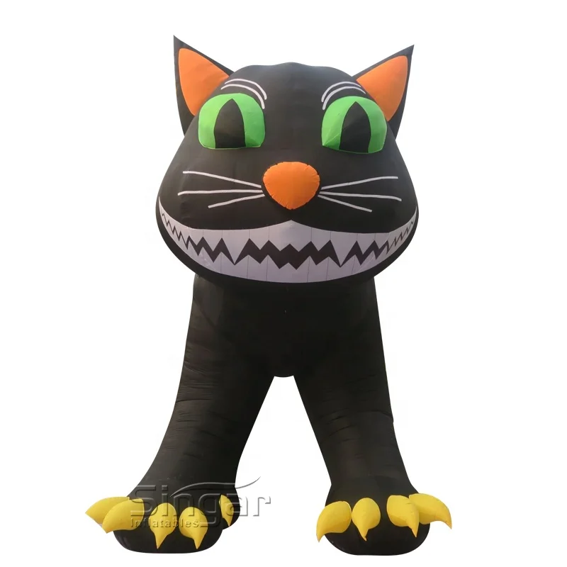 Giant Halloween Decorations Custom Inflatable Cat Cartoon For Outdoor ...