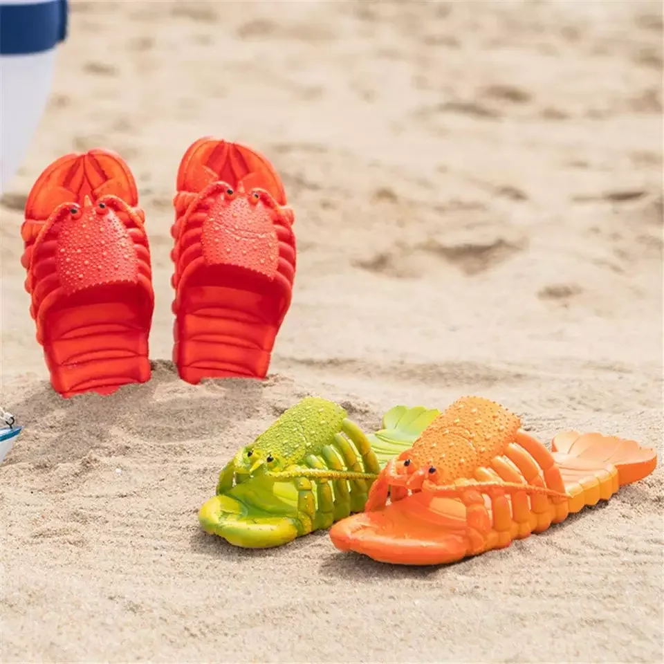 2023 Funny Lobster Slippers Casual Slides Animal Fishing Slippers ...