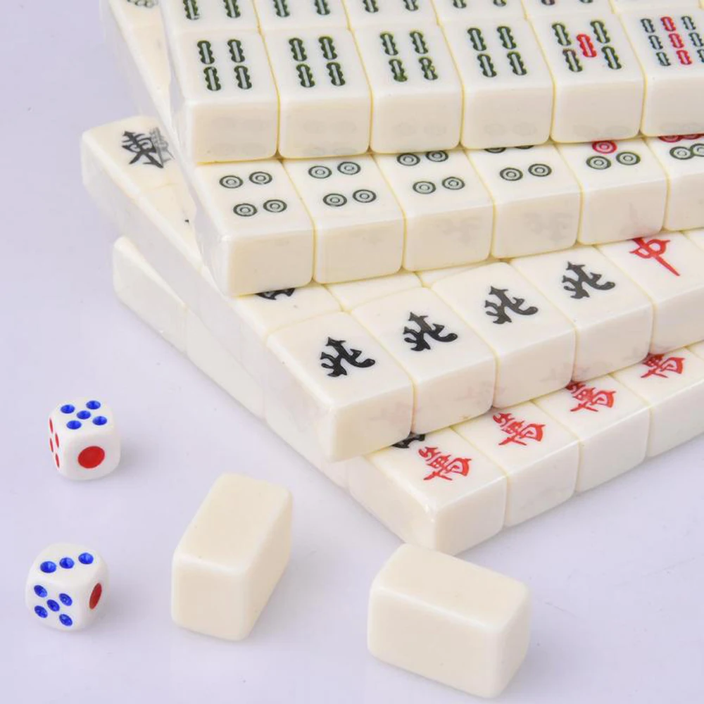 Eccomum Portable Chinese Mahjong Set - 144 Professional Tiles for ...