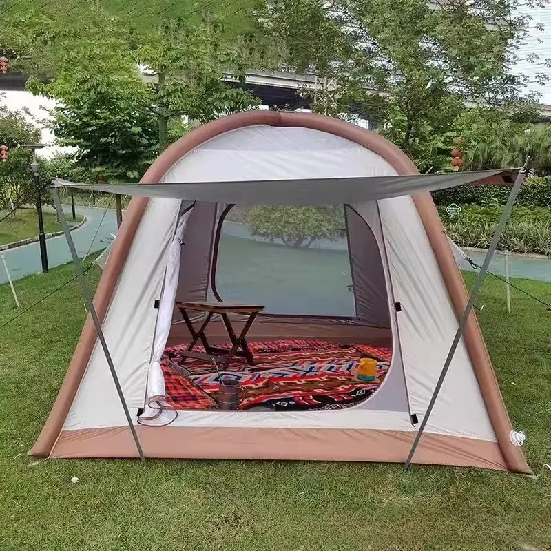 4 Season Glamping Inflatable Camping Tent With 2-4 Persons Waterproof ...