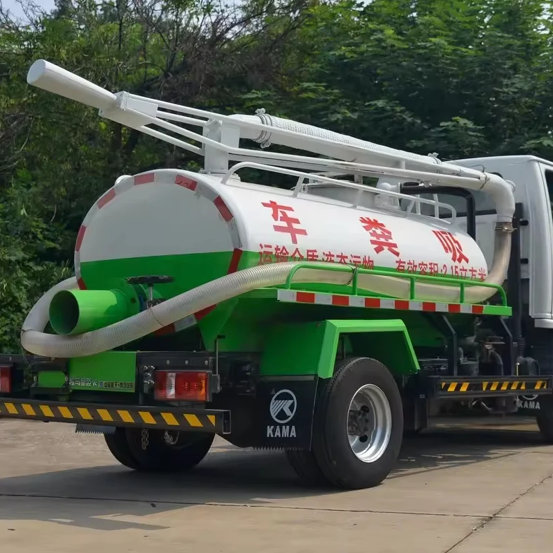 Small 3m3 1000 Gallon Waste Septic Tanker Vacuum Truck High Pressure ...