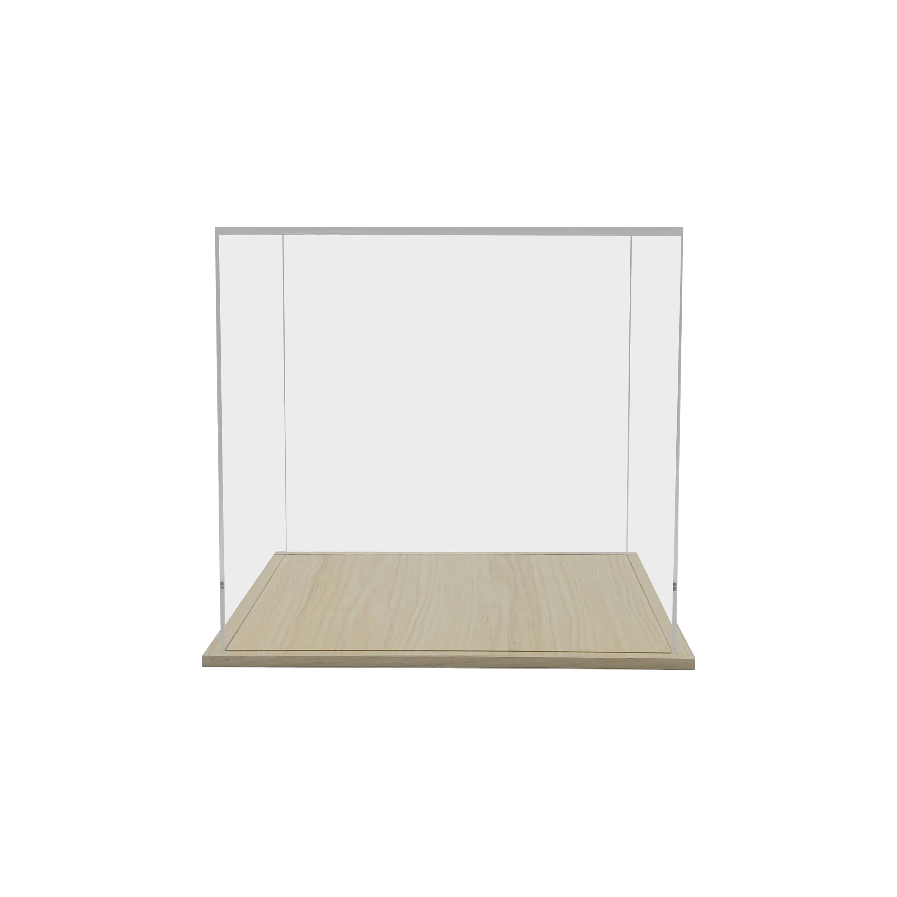 Clear Acrylic Display Box with Wooden Base - Perfect for Toys