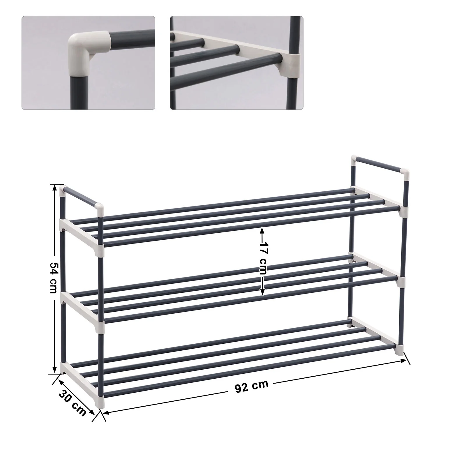 Songmics Hot Selling 3 Layer Extendable Metal Shoe Storage Organizer ...