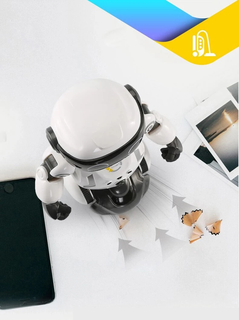 Educational Intelligent Induction RC Vacuum Cleaner Robot with Dancing