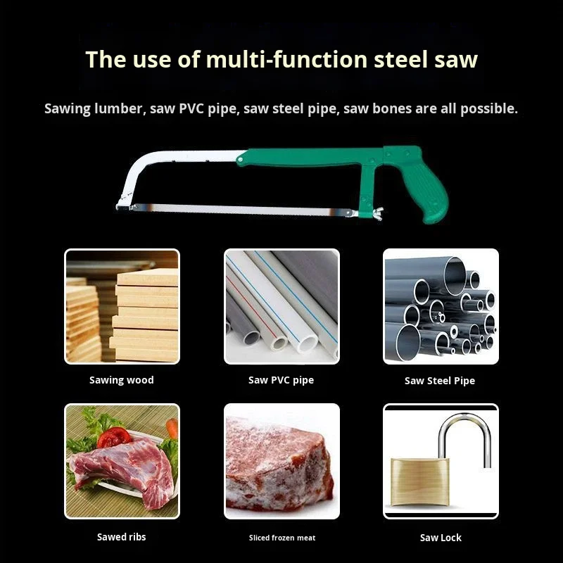 Plastic Handle Adjustable Hand Saw Bow Multi-function Household Metal ...