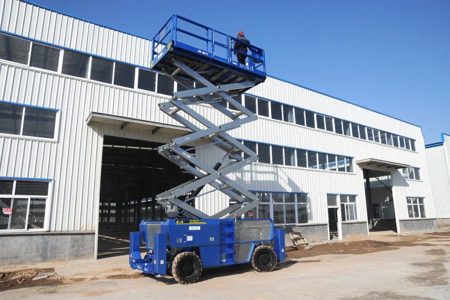 Customized Diesel Platform Rough Terrain Scissor Lift With New Design ...