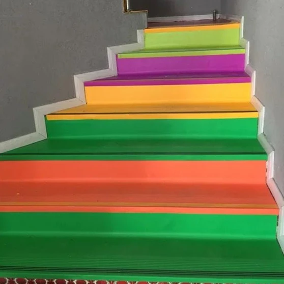 Fire Proof Yellow Rubber Stair Tread for School Safety