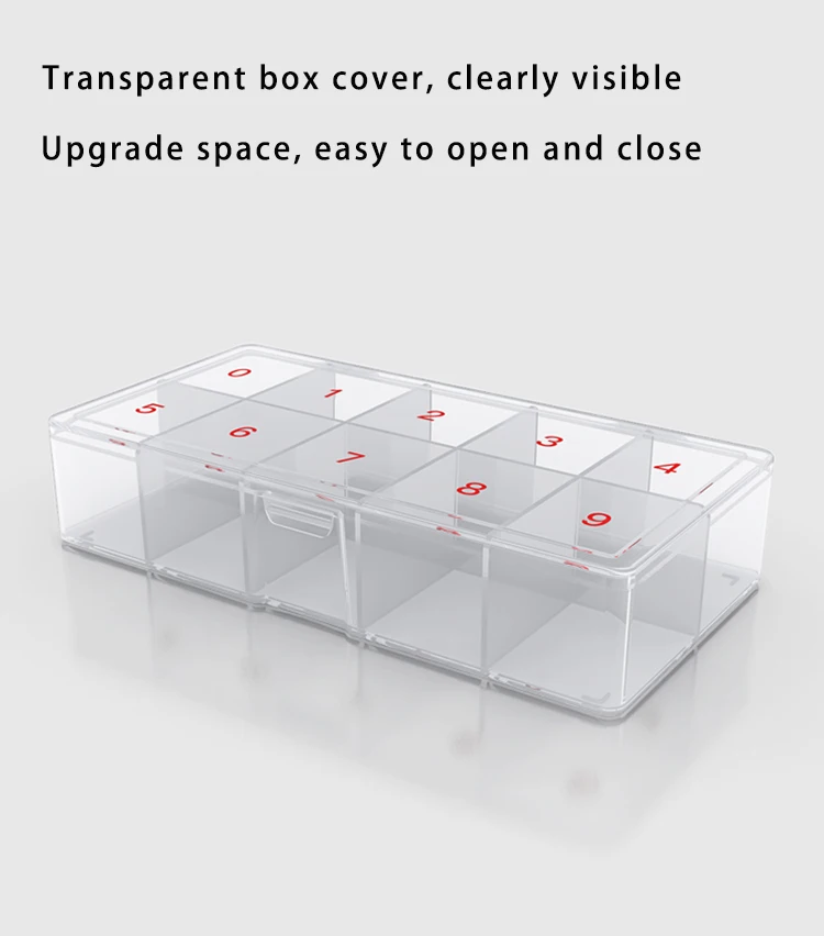 Manicure Storage Box - 500 Pcs Clear Nail Art Tips Box