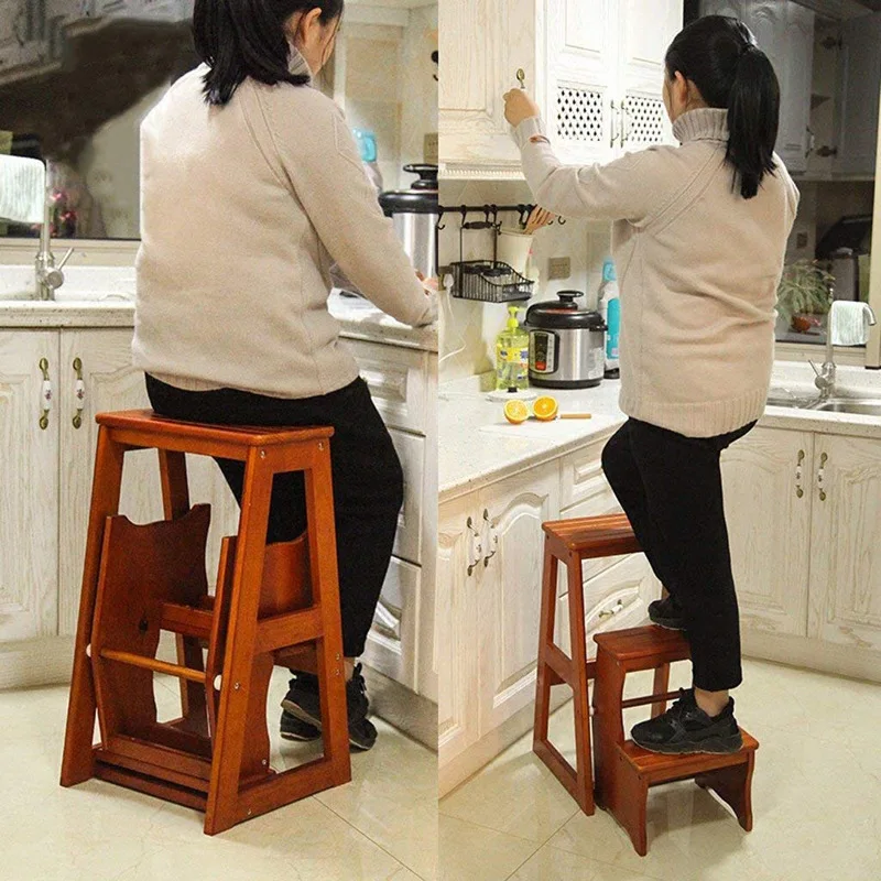 Bamboo Wood Three Stair Stools/climb Stools,Step Stools - Buy Bamboo ...