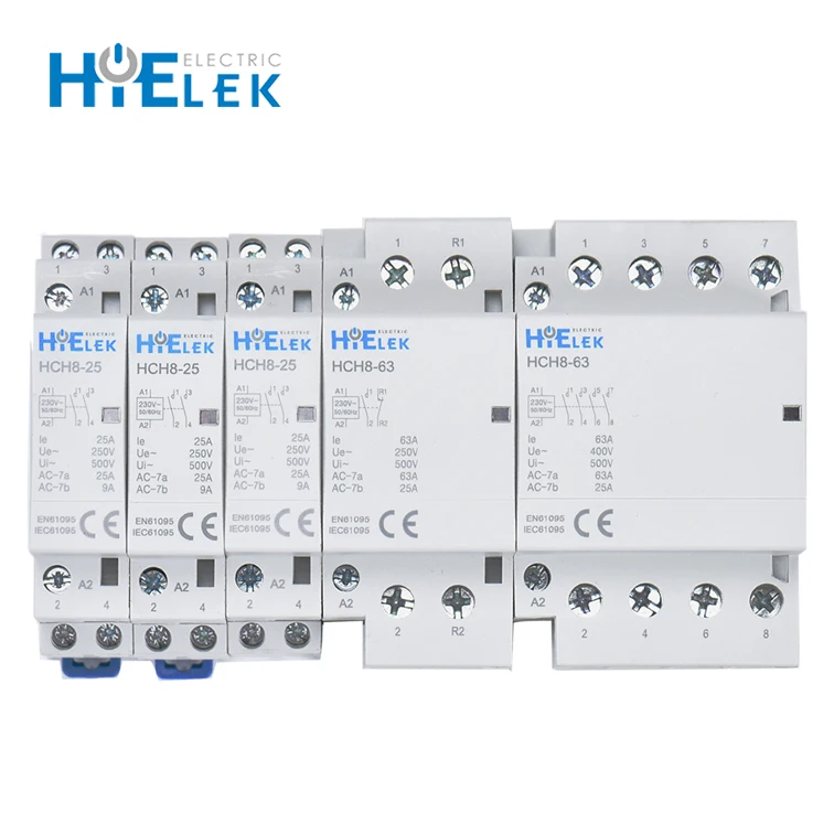 Din Rail Contactor 25A 4P 4NO 230V for Household Use