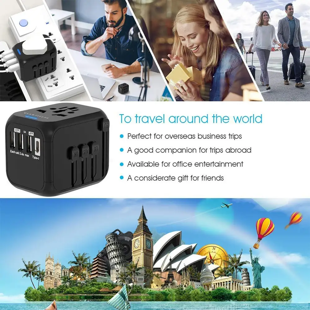 Multinational UK BS 5733 Japan Universal Travel Adapter 10A/250V Smart ...