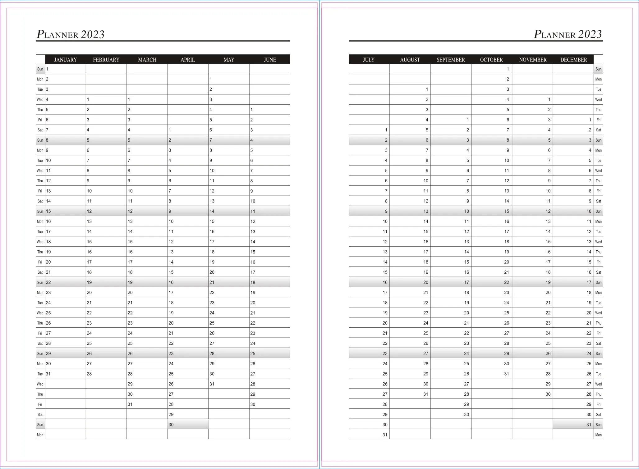 Custom Logo Hardcover Agenda 2023 Daily Planner Notepad Solid Color ...