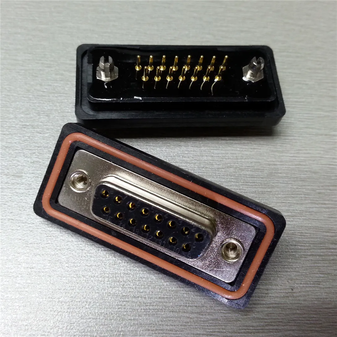 High Quality Waterproof Ip66 D Sub 15pin Female Connector For Pcb - Buy ...