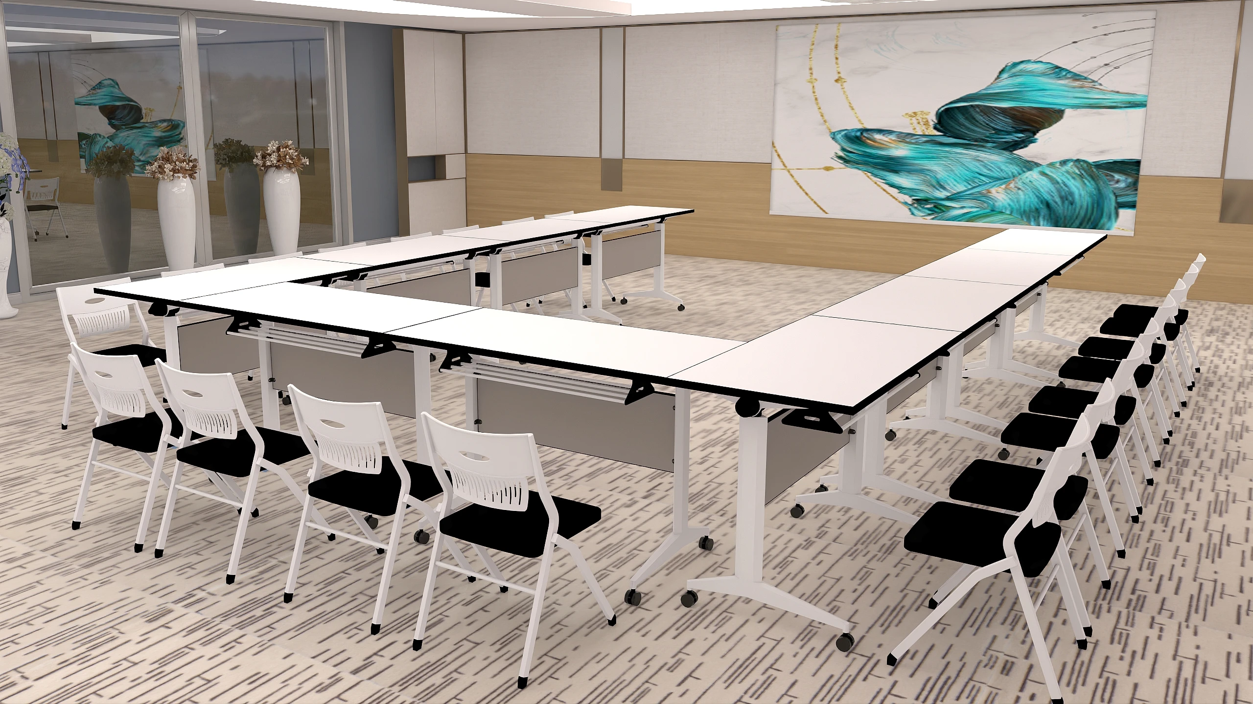 2023 Ergonomic Rectangular Meeting Room Foldable Mobile Modern Office ...