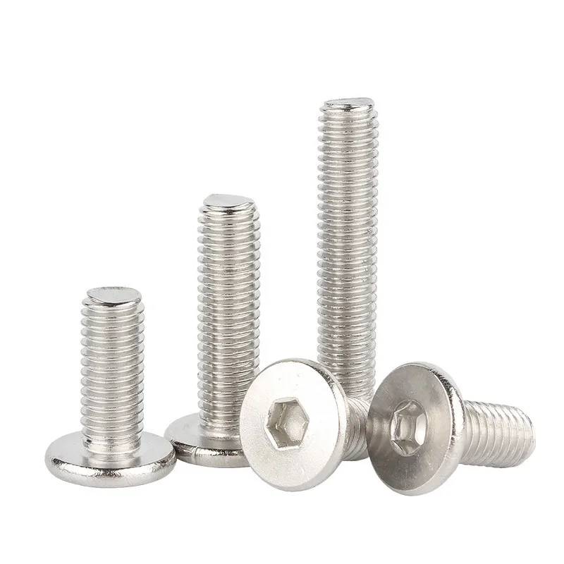304 Stainless Steel Thin Flat Head Hexagon Screw Flat Head Machine ...
