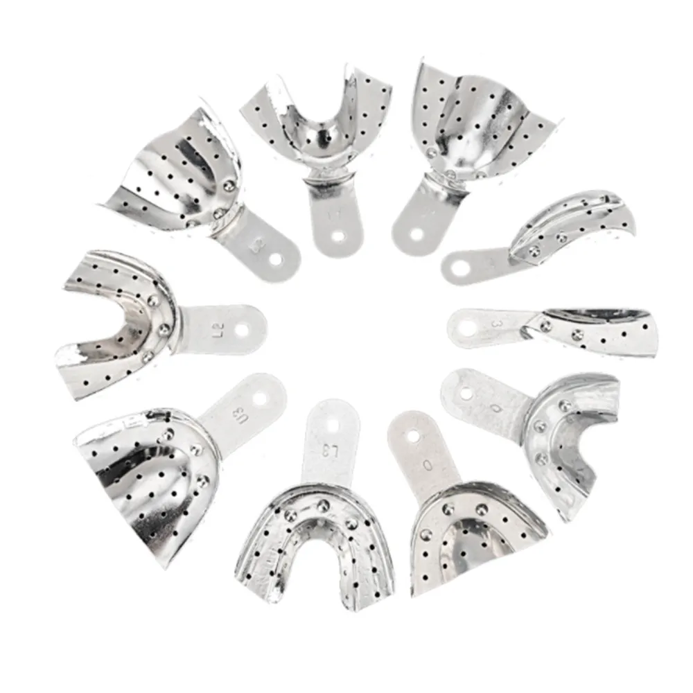 Hot Sale Dental Perforated Aluminum Impression Trays Autoclavable ...