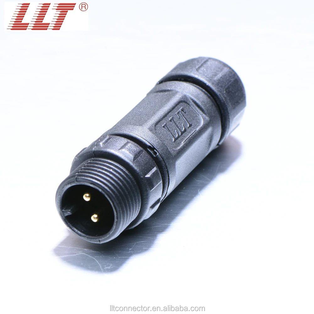 Best Quality Llt M12 2pin Waterproof Cable Automotive Plug Led Power ...