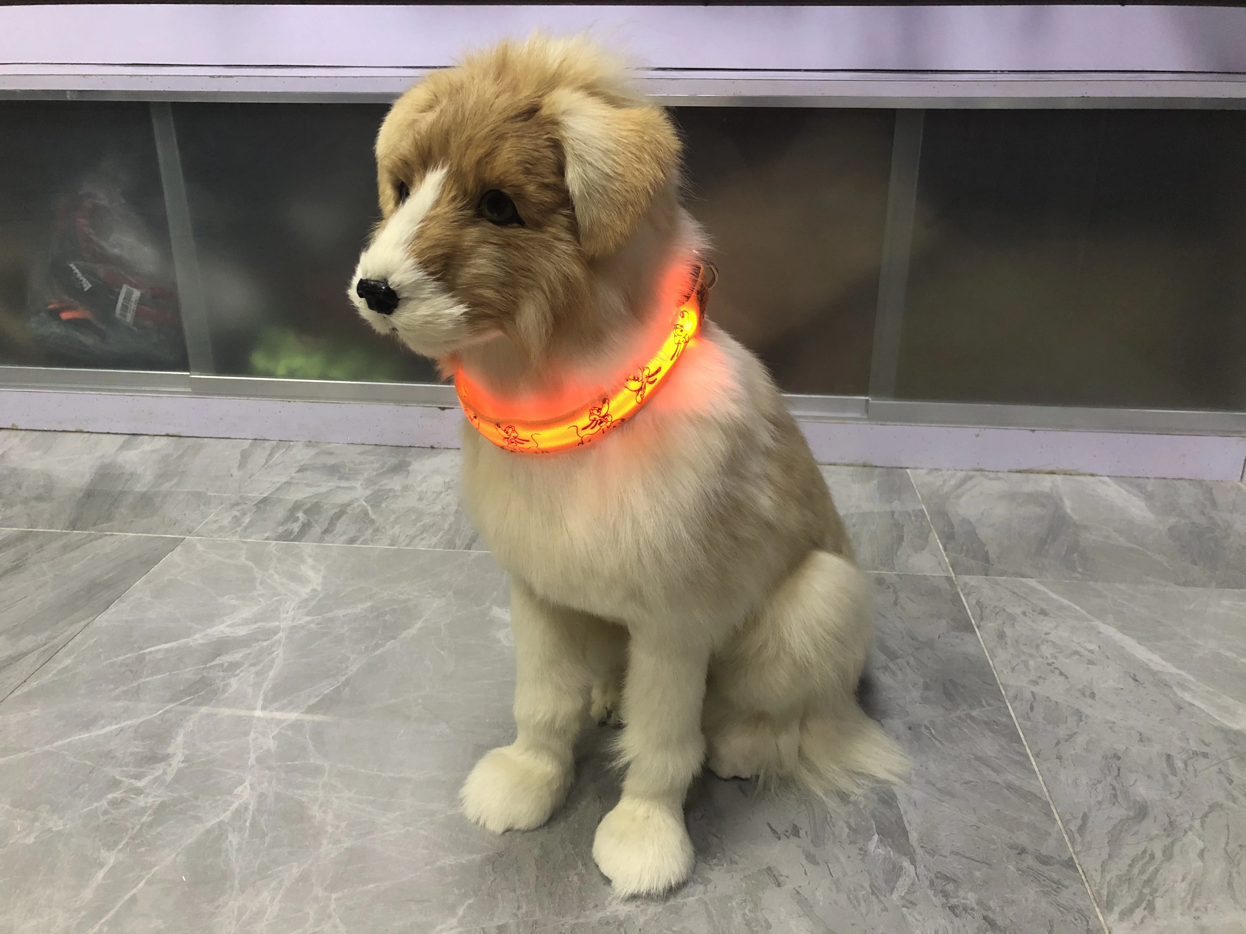 Pet Supplies Adjustable Luminous Fluorescent Dogs Collars Led Flash Pet ...