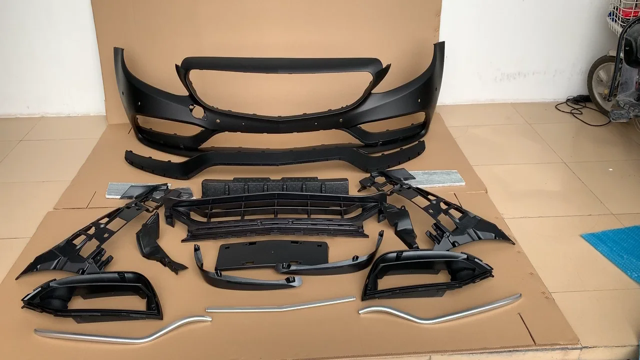 For Mercedes Benz C-class W205 Upgrade Modified Amg Front Bumper ...